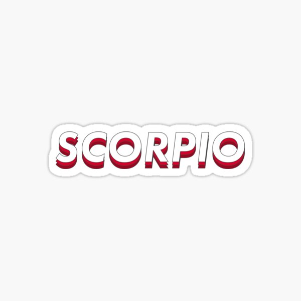 "Scorpio" Sticker for Sale by ind3finite | Redbubble