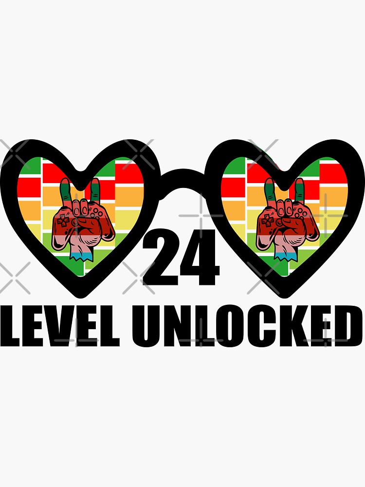 "24th Birthday, Level 24 Unlocked, Twenty-Fourth Gaming Birthday, 24 ...