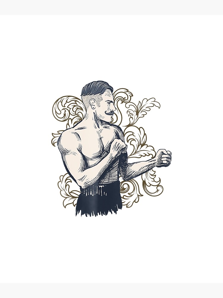 "Vintage Old Style Hipster Bare Knuckle Boxer Fighter" Poster for Sale by AlbaXavier | Redbubble