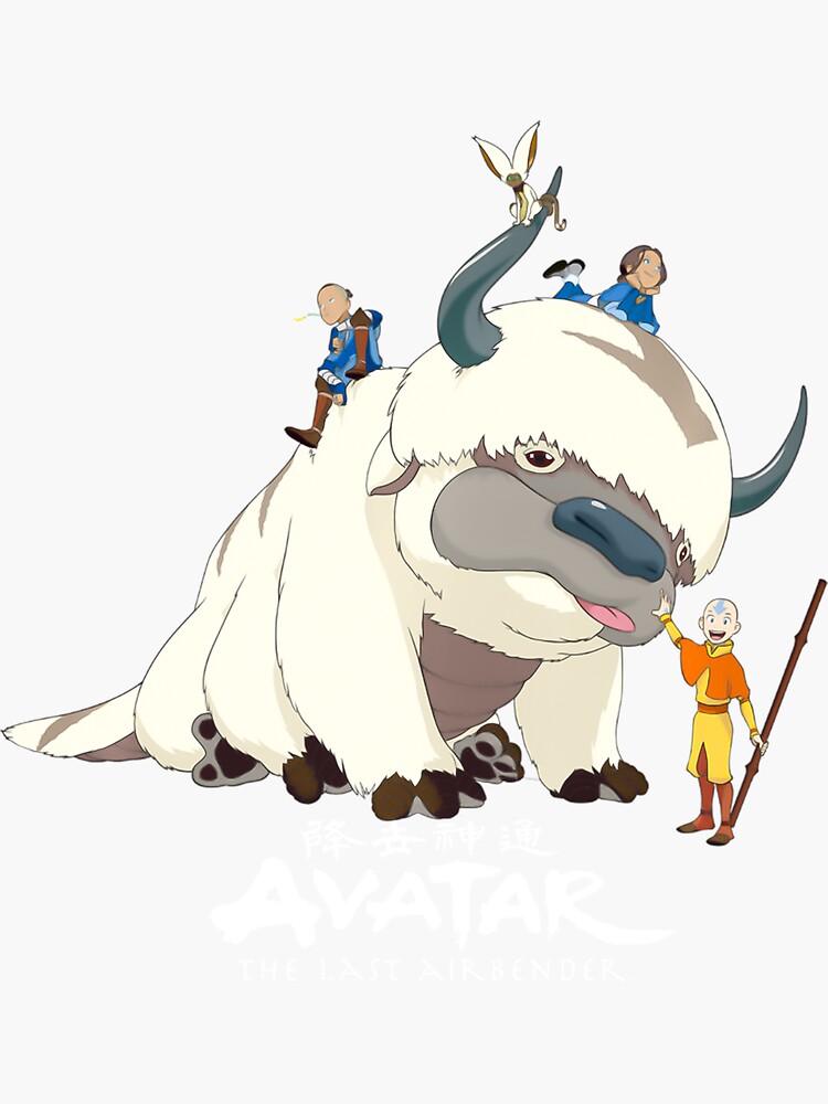 "Avatar_ The Last Airbender Appa Group Shot Logo " Sticker for Sale by ...