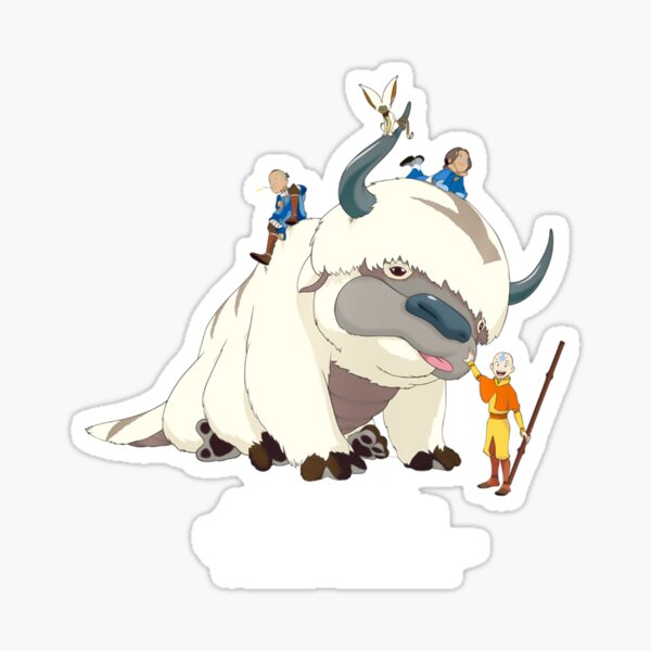 "Avatar_ The Last Airbender Appa Group Shot Logo " Sticker for Sale by ...