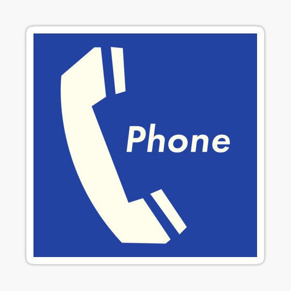 "Vintage Aesthetic Pay Phone Sign" Sticker for Sale by ind3finite ...