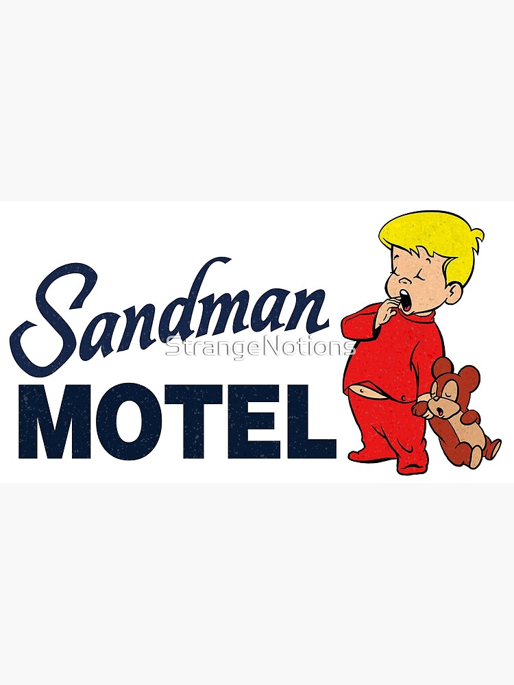 "60s Sandman Motel Logo mit kleinem Jungen und Teddybär" Kunstdruck von ...