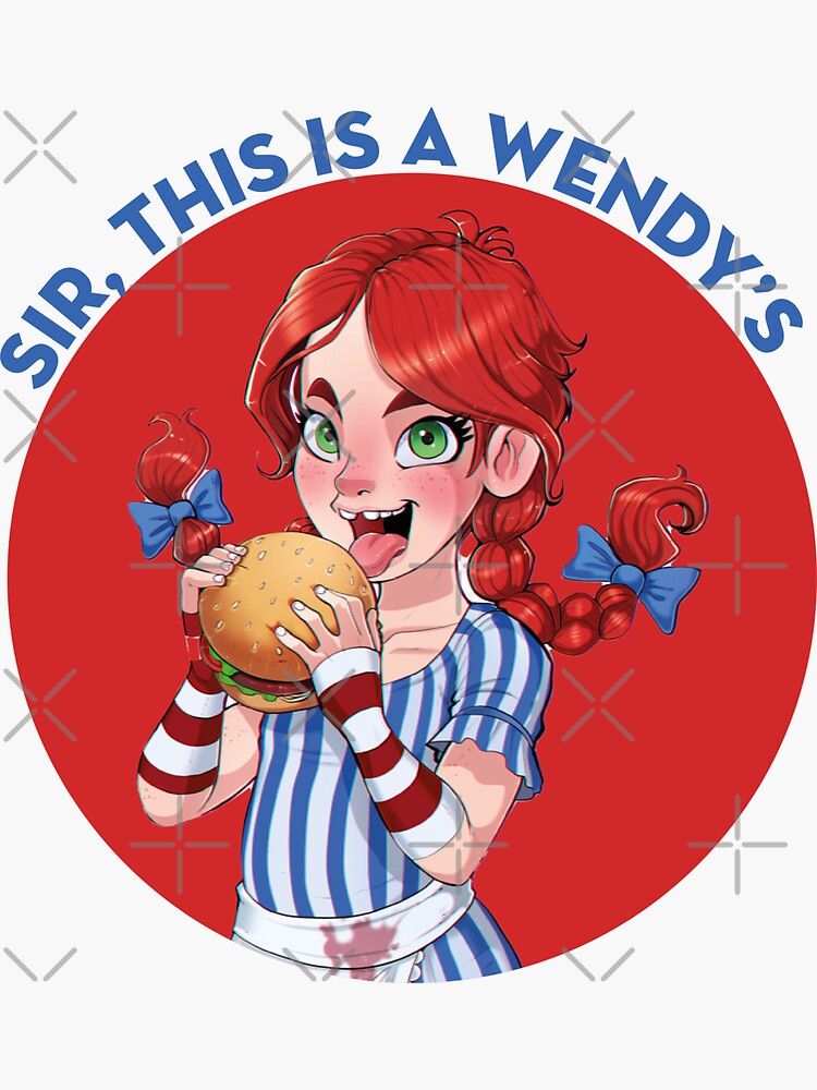 "Sir, this is a Wendy’s Twitter Meme Character" Sticker for Sale by ...