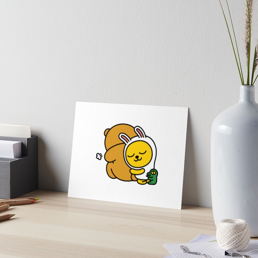 "KakaoTalk Hello! Ryan (카카오톡 라이언) (Hug Train)" Art Board Print by ...