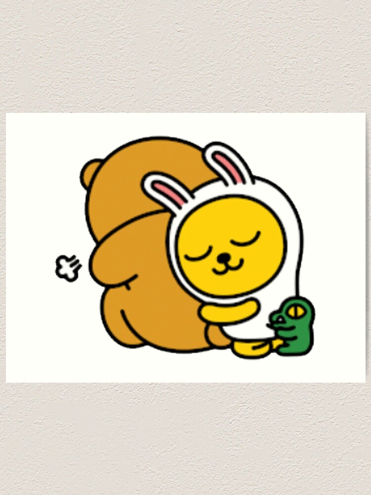 "KakaoTalk Hello! Ryan (카카오톡 라이언) (Hug Train)" Art Print for Sale by ...