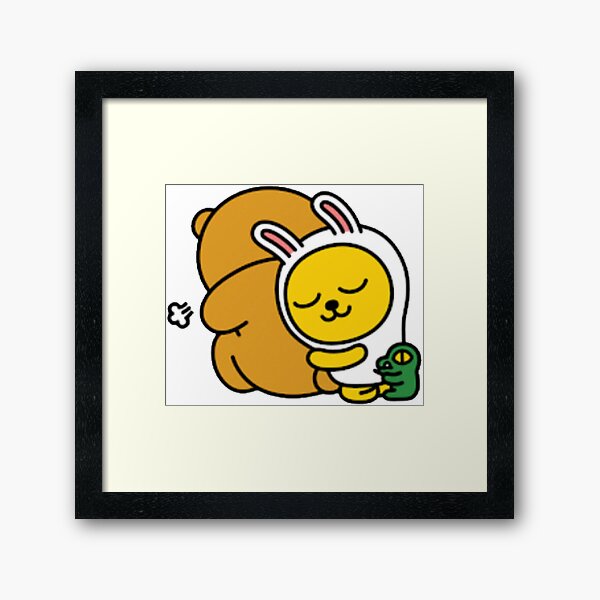 "KakaoTalk Hello! Ryan (카카오톡 라이언) (Hug Train)" Framed Art Print by ...