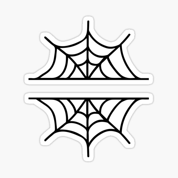 "Halloween Spider web split monogram" Sticker for Sale by wshStudio ...