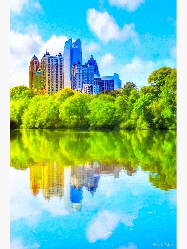 "City In The Trees - Atlanta Midtown Skyline" Art Print for Sale by ...