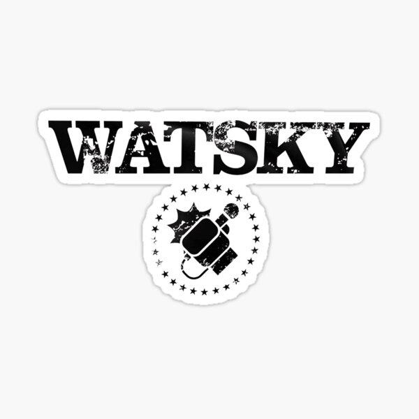 "watsky rapper white logo" Sticker for Sale by spottsmary | Redbubble