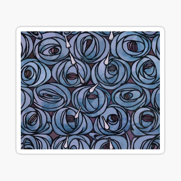 "charles Rennie Mackintosh - roses and teardrops,No,03." Sticker for ...