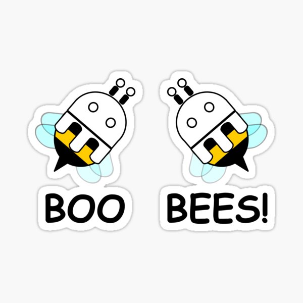 "boo bees!" Sticker for Sale by sableak | Redbubble