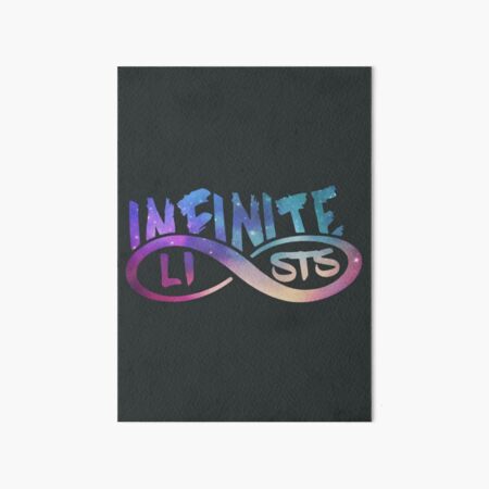 "Infinite Lists Galaxy Logo Infinite Lists Merch" Art Board Print for ...