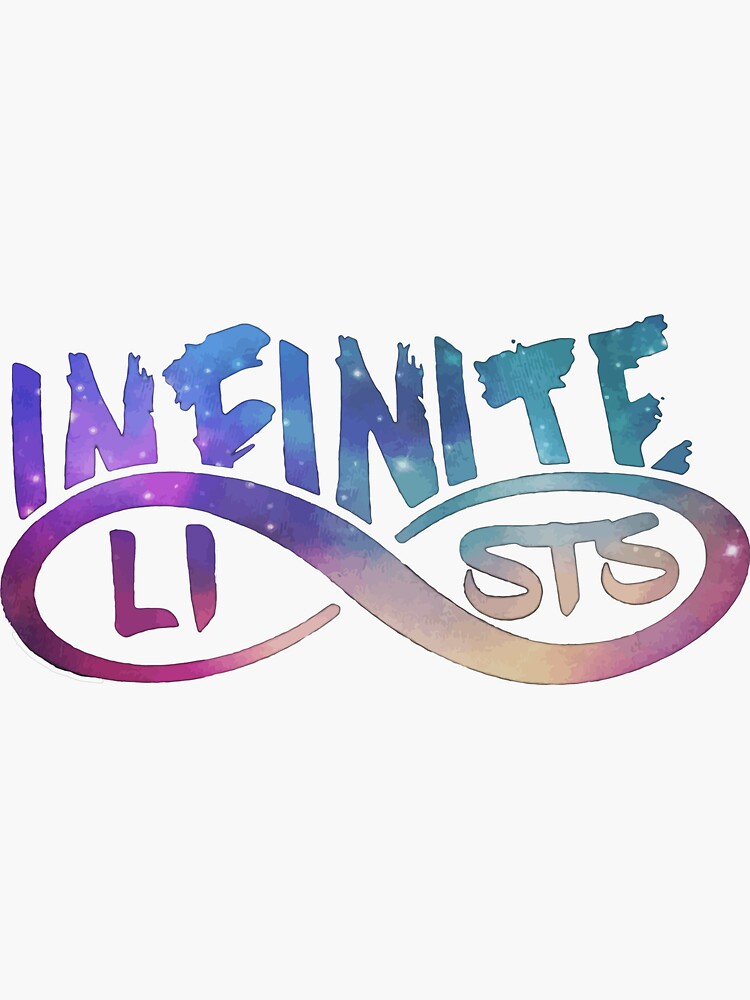 "Infinite Lists Galaxy Logo Infinite Lists Merch" Sticker for Sale by ...