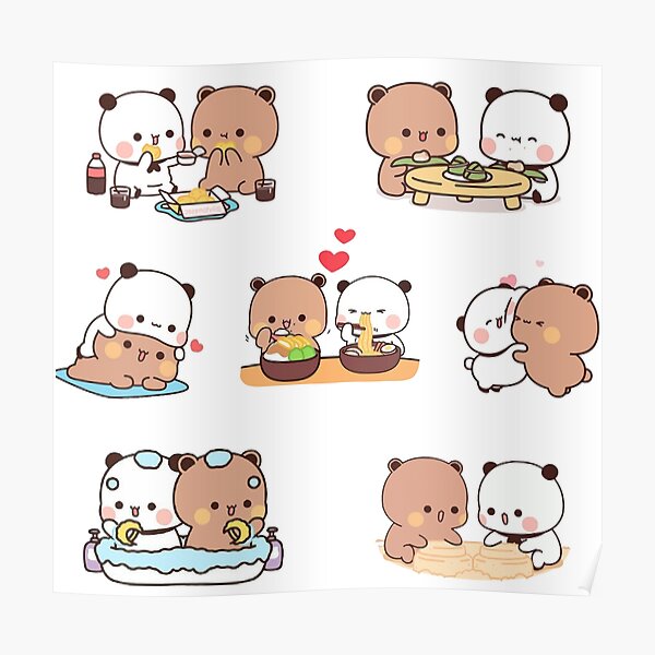 "mochi mochi brownie bear sticker pack" Poster for Sale by mocha--cat ...