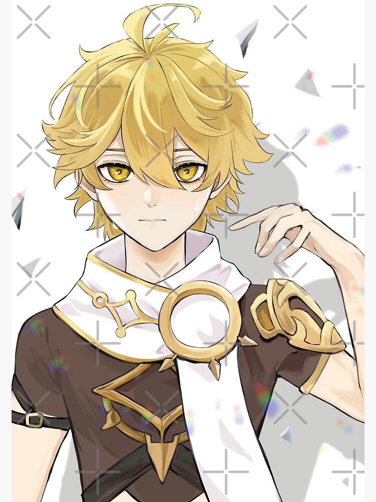 "Genshin Impact Traveler Aether" Sticker for Sale by jerrieart | Redbubble