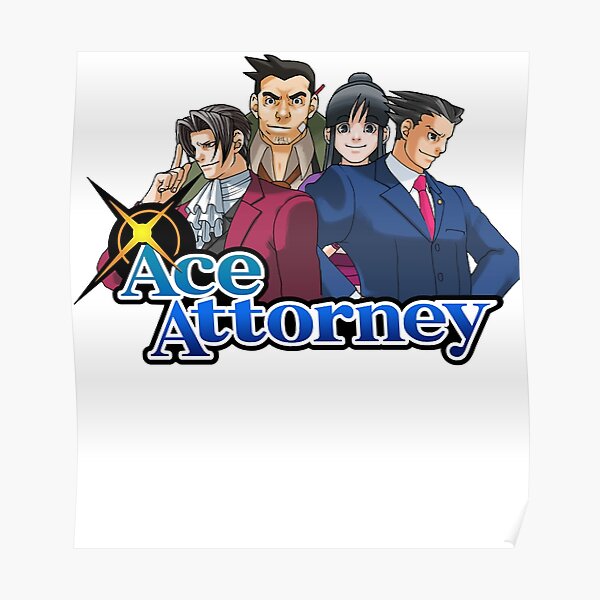 "Ace Attorney logo" Poster for Sale by BabcockSheena | Redbubble
