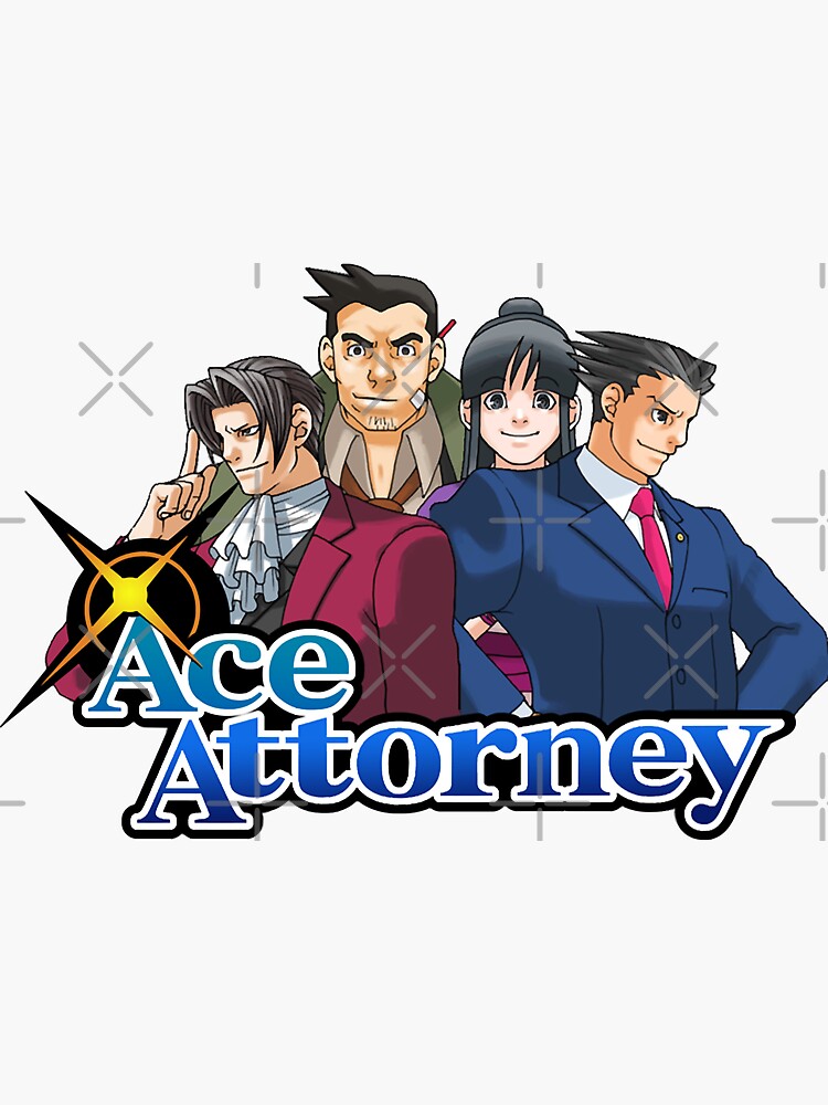 "Ace Attorney logo" Sticker for Sale by BabcockSheena | Redbubble