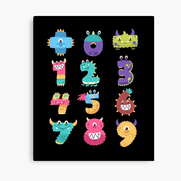 " Numberblocks : Monster Number Illustrations" Canvas Print by Kochman ...