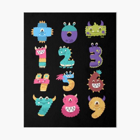 " Numberblocks : Monster Number Illustrations" Art Board Print for Sale ...