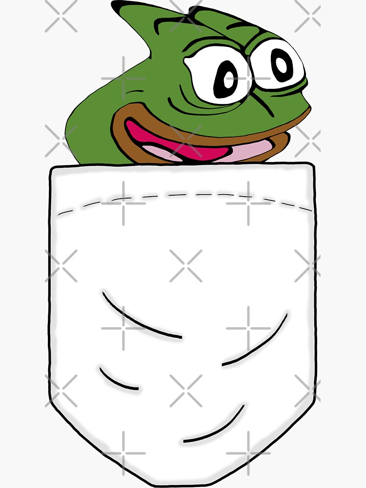 "Pepega Twitch Emote in a Pocket" Sticker for Sale by DanshiStore ...