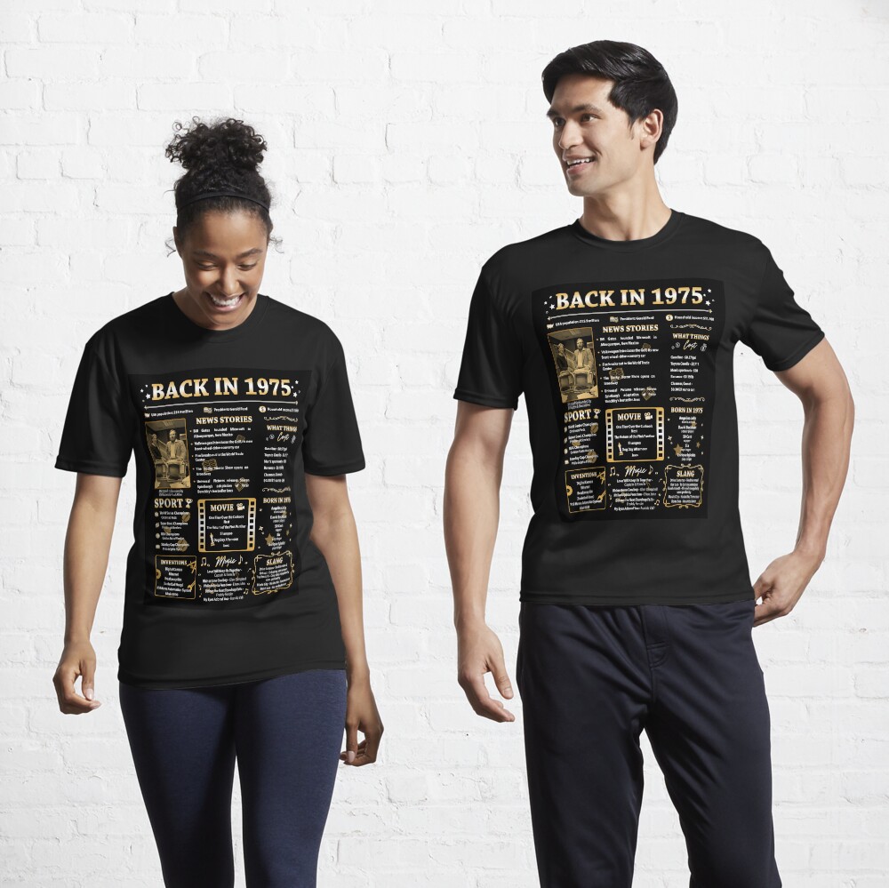 "Birthday Anniversary Back in 1975 46 years 46th" Poster for Sale by ltllima | Redbubble