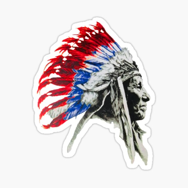 "Red indian" Sticker for Sale by ushanArt | Redbubble