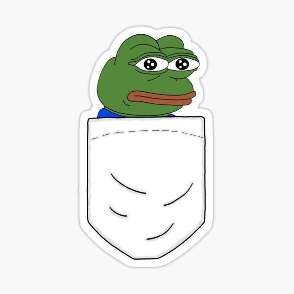 "FeelsWeirdMan Twitch Emote in a Pocket" Sticker for Sale by ...