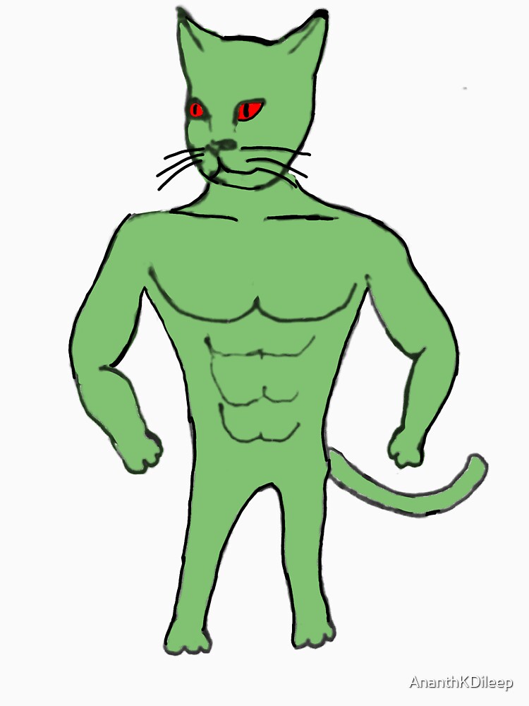 "Funny Muscular Cat -Buff Cat Meme" T-shirt for Sale by AnanthKDileep ...