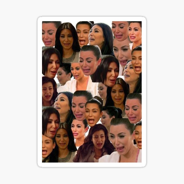 "Crying kim collage" Sticker for Sale by AGZOULINES | Redbubble