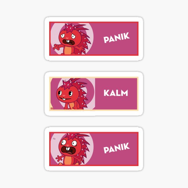 "Panik Meme - Flaky Happy Tree Friends" Sticker for Sale by ...