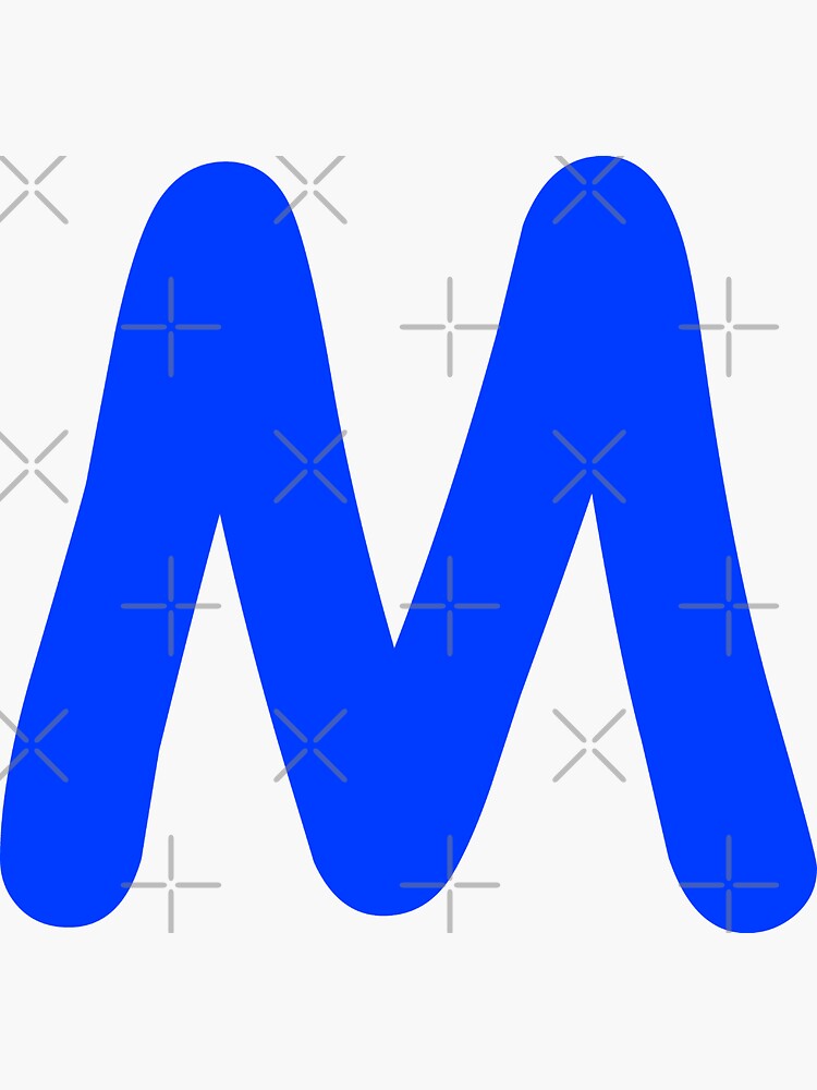 "Letter M Capital Alphabet Birthday Gift" Sticker for Sale by Shariss ...