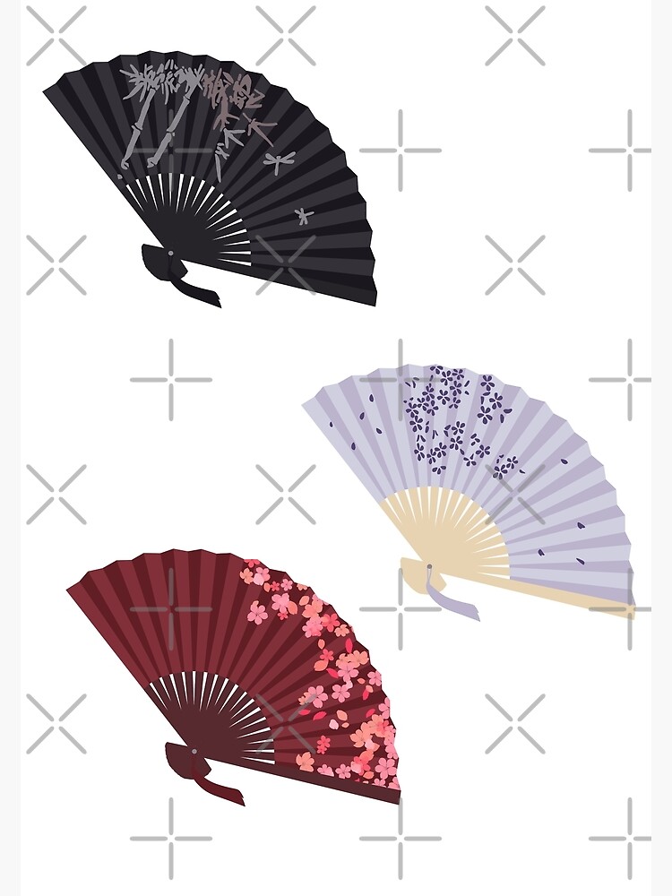 "Traditional Chinese Fan - Sticker Pack" Poster for Sale by Kyiomi ...