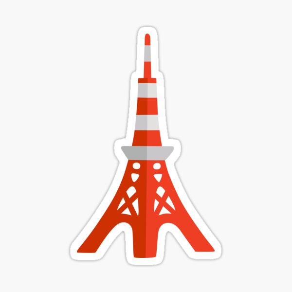 " Tokyo Tower Red Tower Gift" Sticker by MKMemo1111 | Redbubble