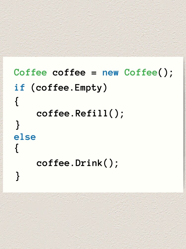 "Coffee code" Art Print for Sale by b34poison | Redbubble