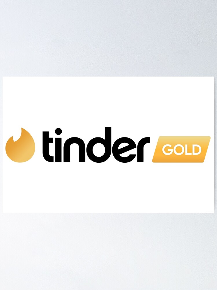 "Tinder GOLD BG white" Poster for Sale by CreatorHub | Redbubble