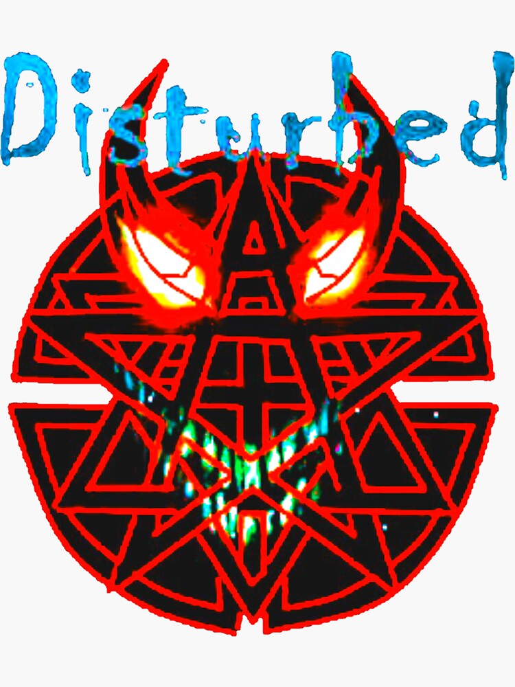 "disturbed band metal rock best of logo" Sticker for Sale by ...