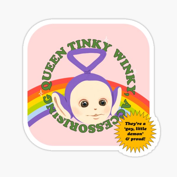 Pegatina «Divertido Tinky Winky LGBTQIA + Teletubbies» de whatmabeldid ...