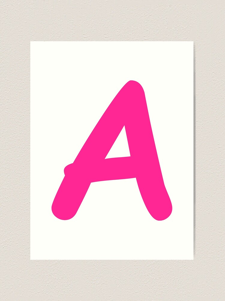 Pink Capital Letter A