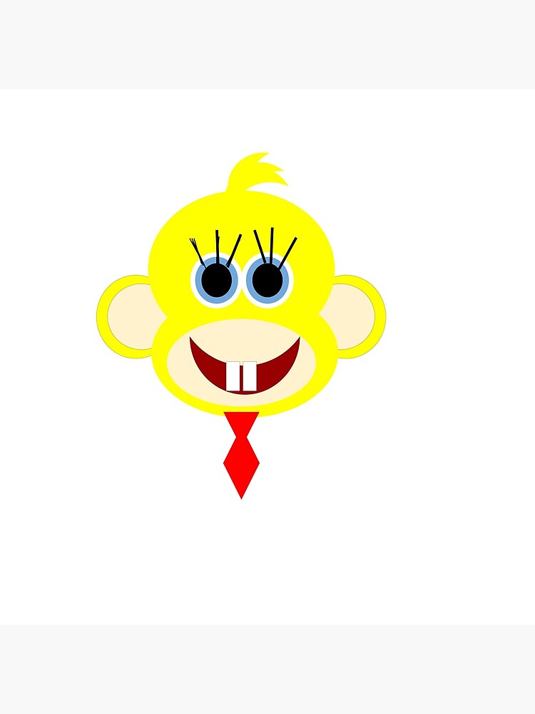 "Smiling bob sponge monkey" Poster for Sale by heyyyyyallll | Redbubble
