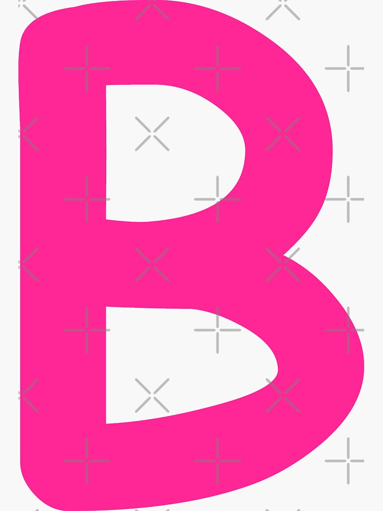 "Pink Letter B Capital Alphabet Girls Birthday Gift" Sticker for Sale ...