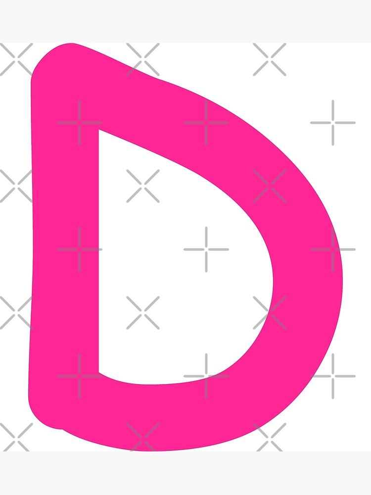 "Pink Letter D Capital Alphabet Girls Birthday Gift" Canvas Print for ...