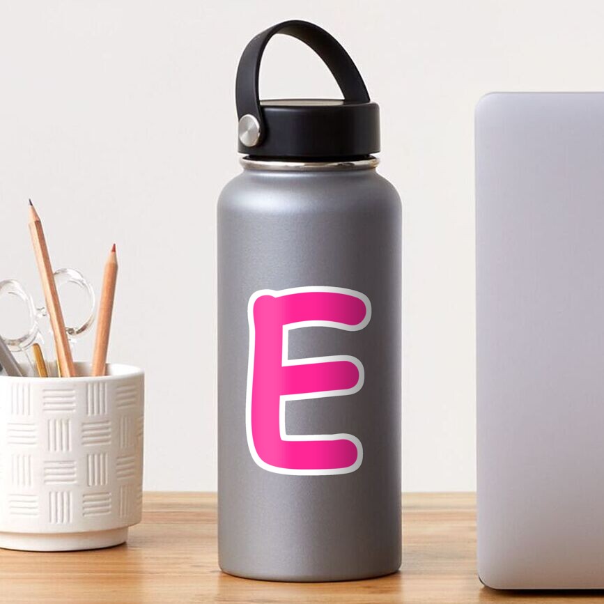 "Pink Letter E Capital Alphabet Girls Birthday Gift" Sticker for Sale ...