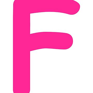 "Pink Letter F Capital Alphabet Girls Birthday Gift" Sticker for Sale ...