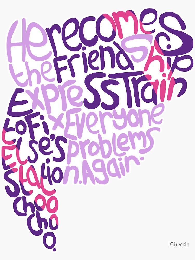 "Friendship Express Train" Sticker for Sale by Gherkin | Redbubble