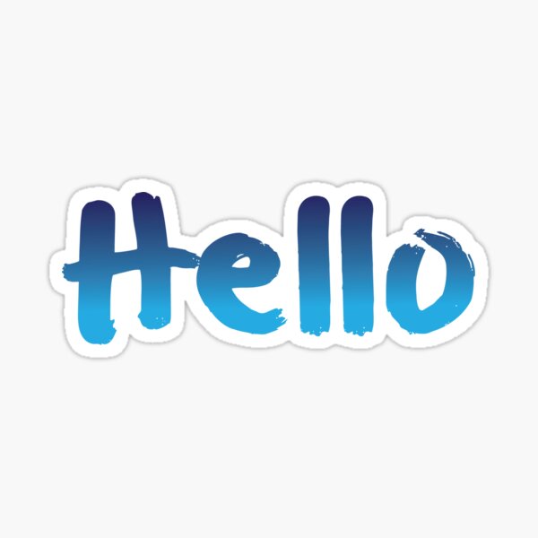 "Hello 3" Sticker for Sale by ldeitch | Redbubble