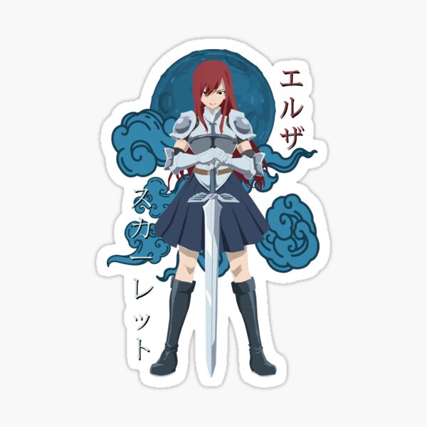 "Erza Scarlet Heart Kreuz - Fairy Tail" Sticker for Sale by ...