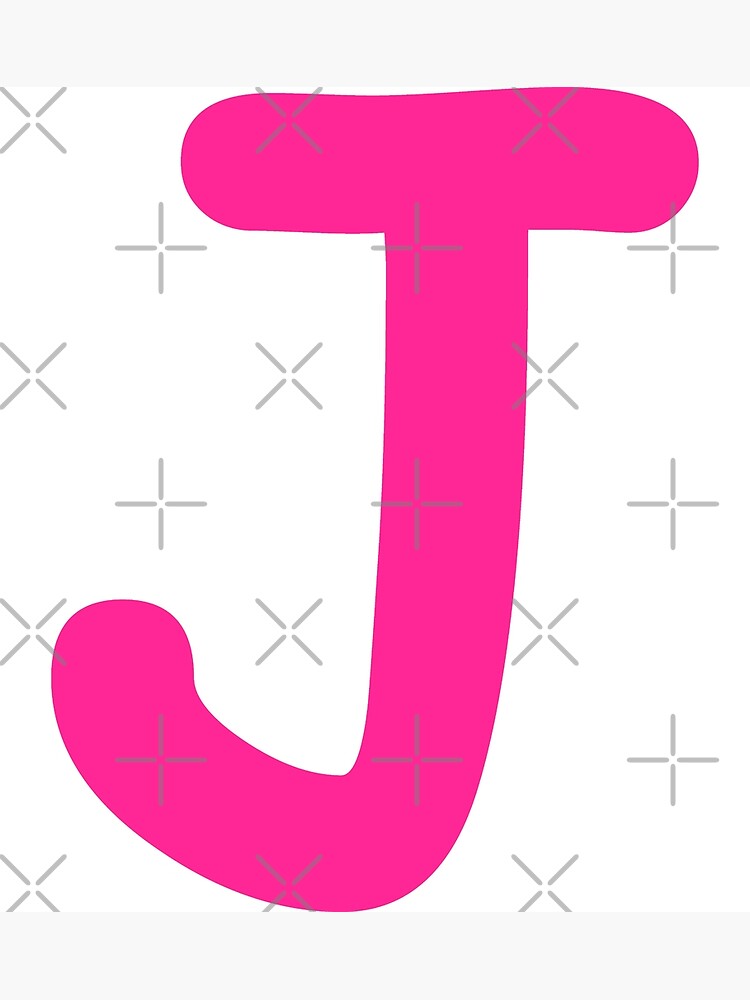 "Pink Letter J Capital Alphabet Girls Birthday Gift" Poster for Sale by ...