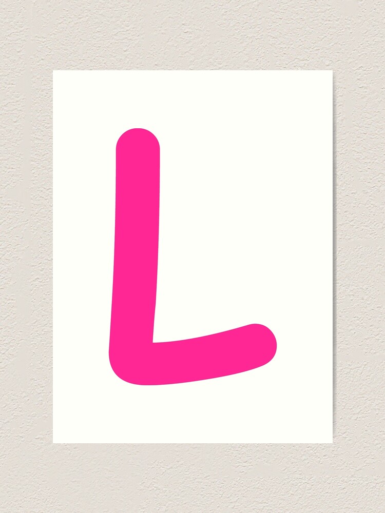 "Pink Letter L Capital Alphabet Girls Birthday Gift" Art Print by ...
