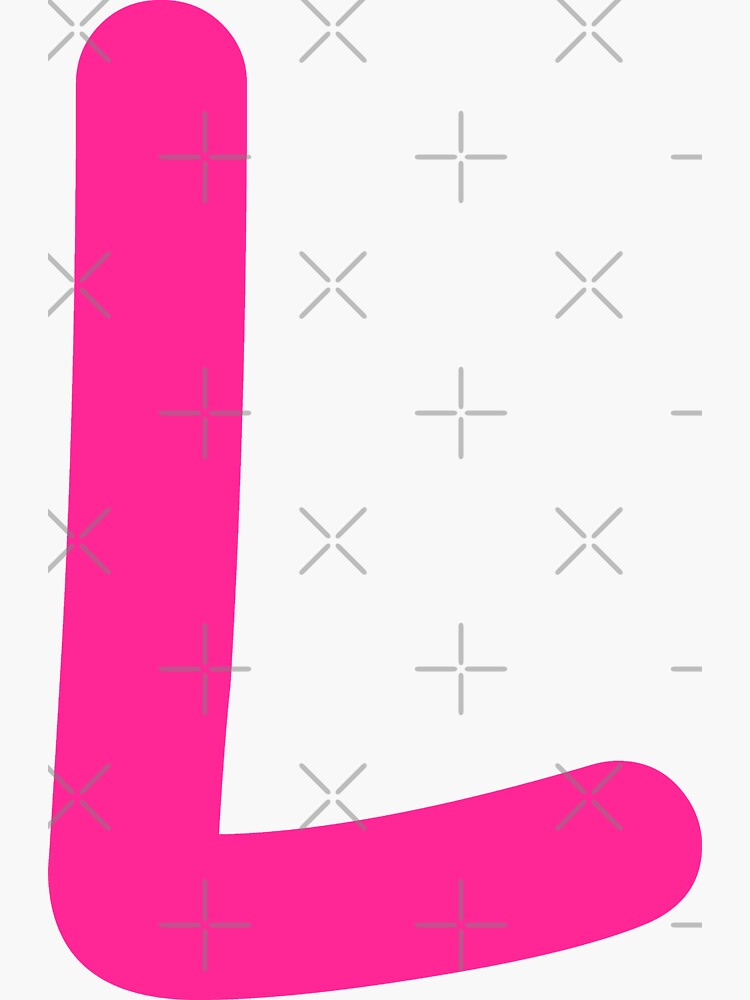 "Pink Letter L Capital Alphabet Girls Birthday Gift" Sticker for Sale ...